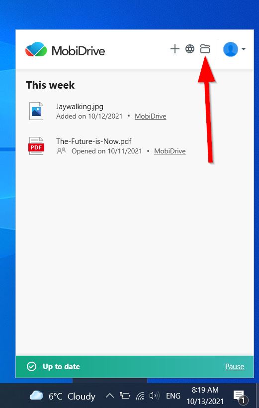 Delete files from MobiDrive folder – MobiSystems
